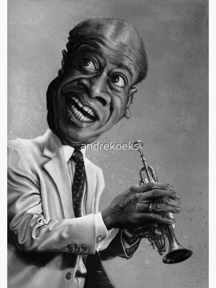 "Louis Armstrong" Sticker for Sale by andrekoeks | Redbubble