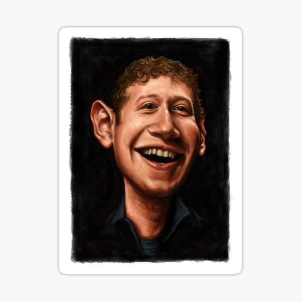 "Mark Zuckerberg" Sticker by andrekoeks | Redbubble