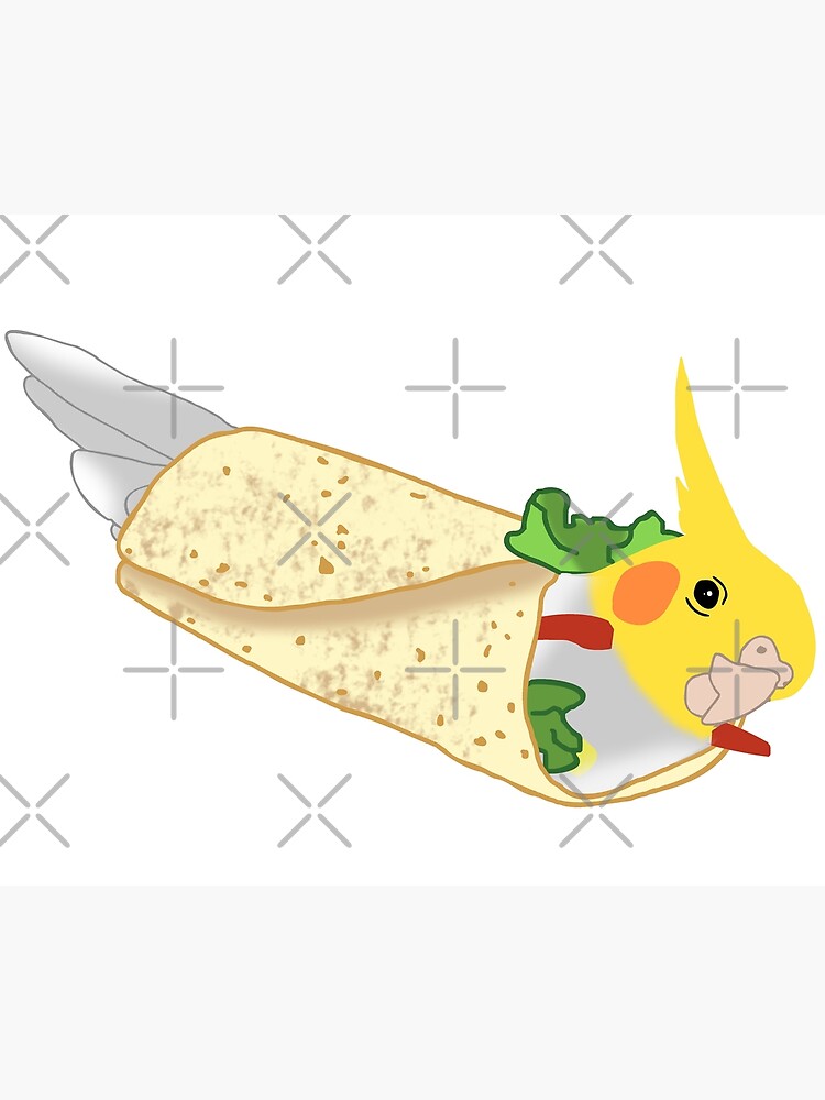 "birbito - burrito cockatiel doodle" Poster by FandomizedRose | Redbubble