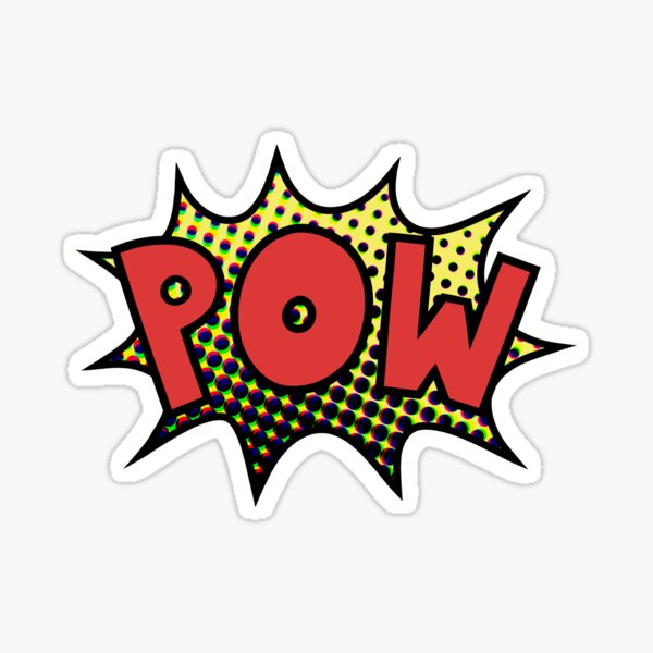 "POW" Sticker by CorruptedFox | Redbubble
