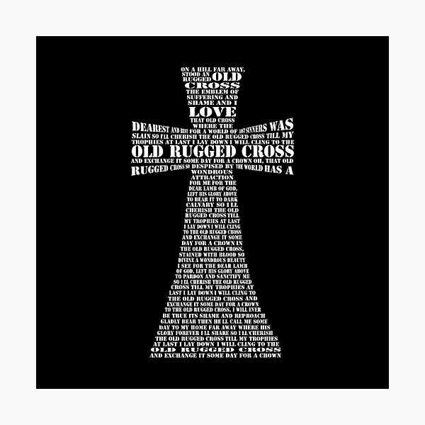 Old Rugged Cross Wall Art | Redbubble