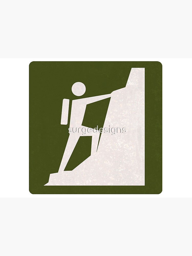 "Outdoor Recreational Sign Rock Climbing" Poster by surgedesigns ...
