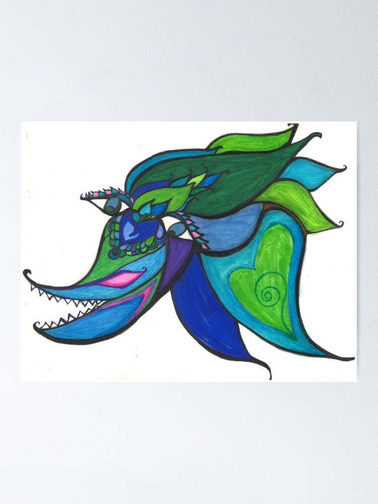 "FLYING OCEAN CROC" Poster by Tarlee | Redbubble