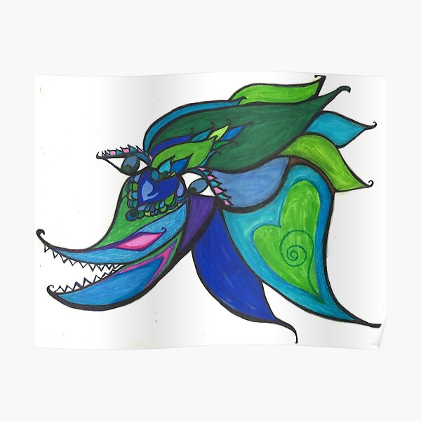 "FLYING OCEAN CROC" Poster by Tarlee | Redbubble