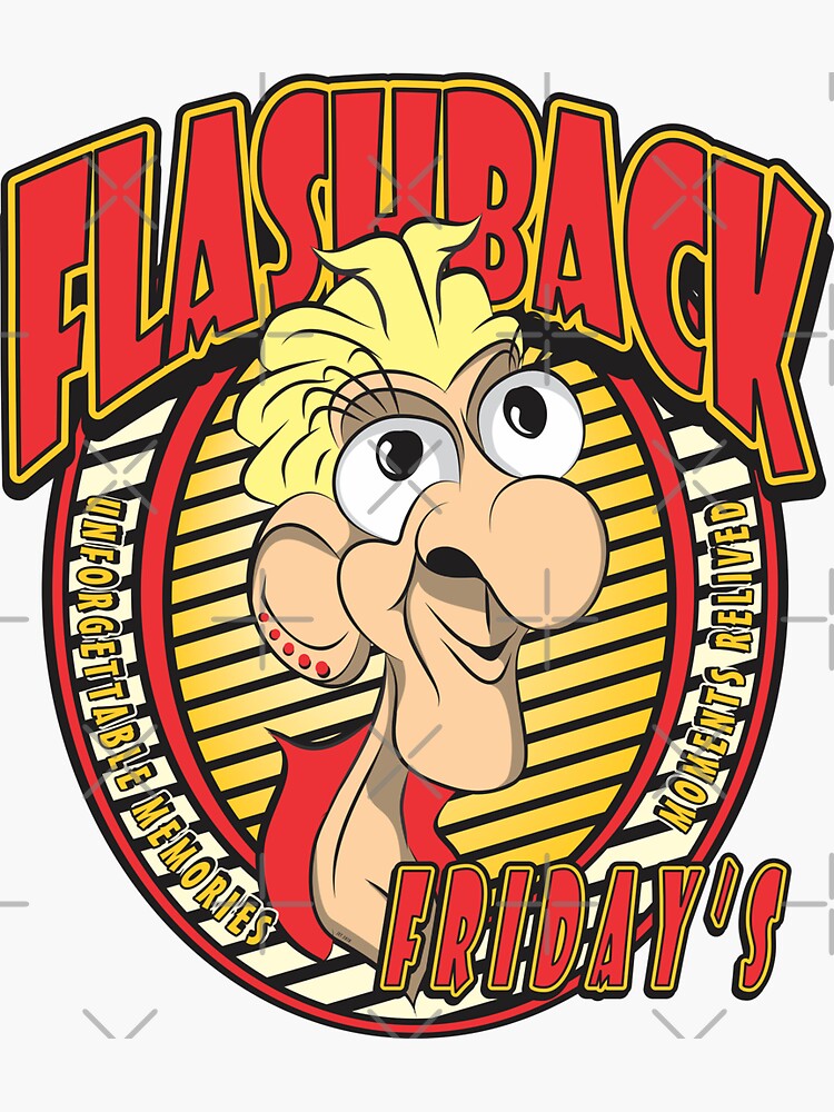 "FLASHBACK FRIDAYS" Sticker for Sale by MontanaJack | Redbubble