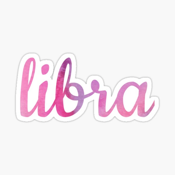 "libra" Sticker for Sale by EvyStickersx | Redbubble