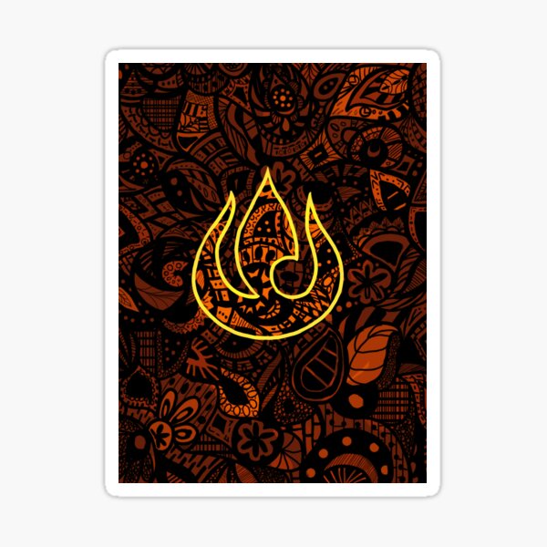"Fire Nation Zentangle " Sticker for Sale by Alisa-MayK | Redbubble