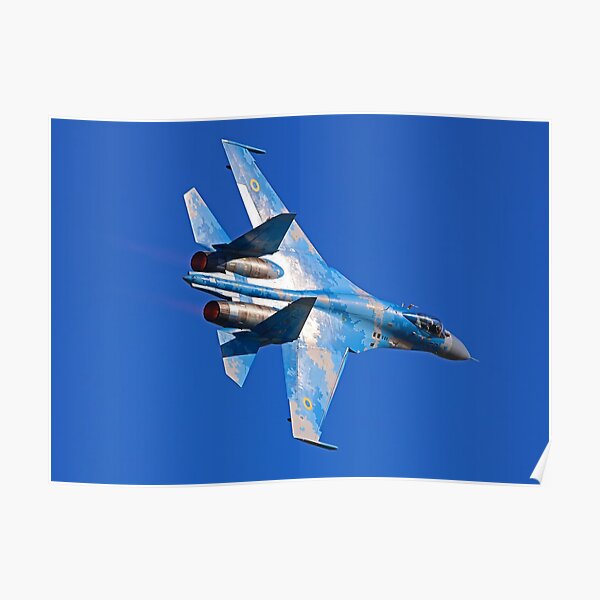 "Sukhoi Su-27P Flanker Ukrainian AF - RIAT 2018 - 1" Poster by Arrowman ...