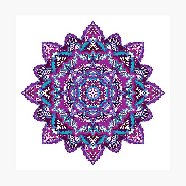 Lámina fotográfica «Mandala morada-individual» de RegulusMasamune ...
