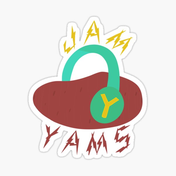 "Jam Yams" Sticker for Sale by FluffyDango | Redbubble