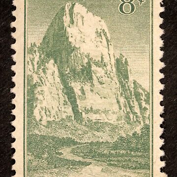 "1934 8c Zion, Utah Postage Stamp" Poster for Sale by Chris Coates ...