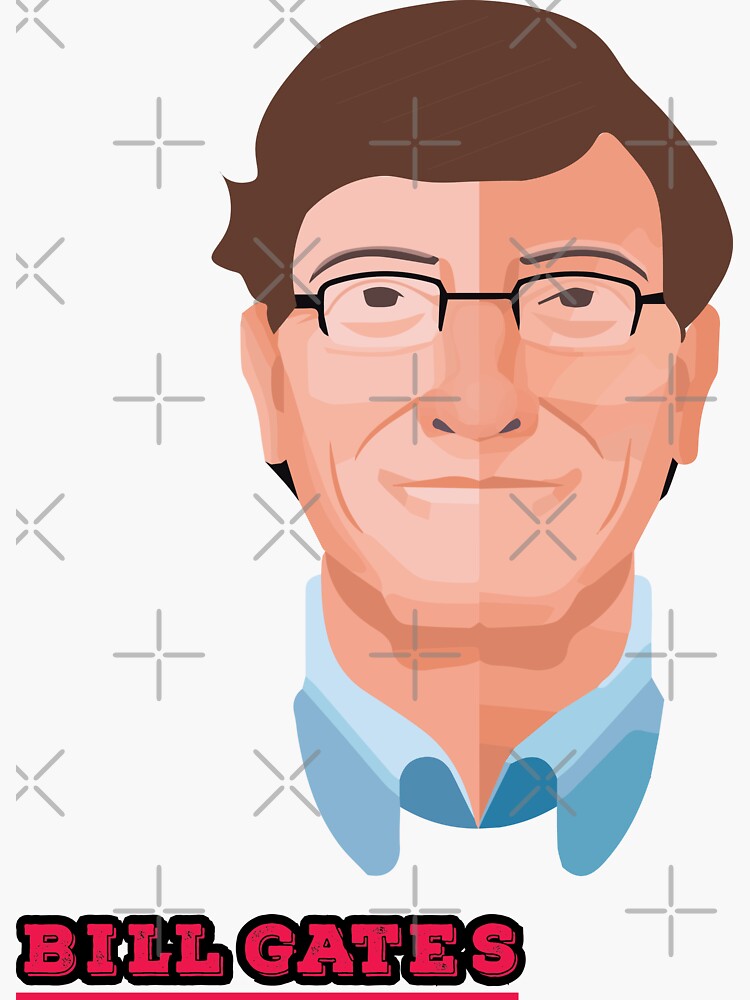 "Bill Gates " Sticker for Sale by KARTICK DUTTA | Redbubble