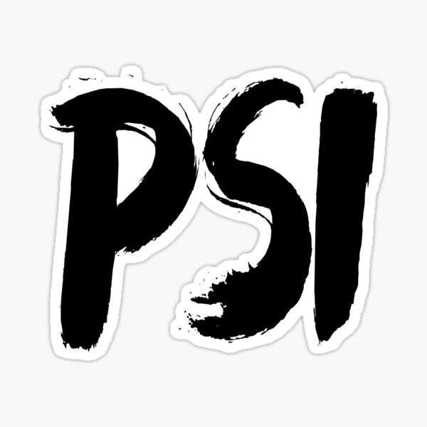 "psi" Sticker for Sale by kennaplate | Redbubble