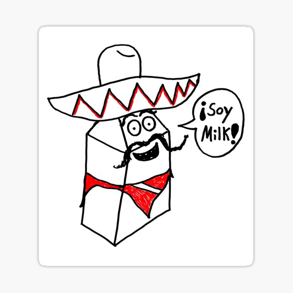 "Soy Milk" Sticker by DTWHA | Redbubble