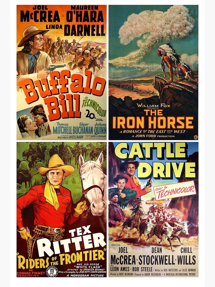 Poster « Collection d'affiches western # 1 », par rontrickett | Redbubble