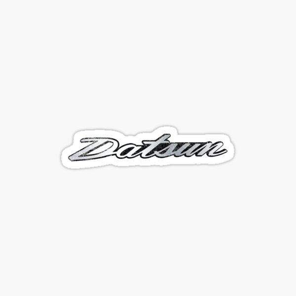 "Datsun Cursive Emblem" Sticker by Pootermobile04 | Redbubble