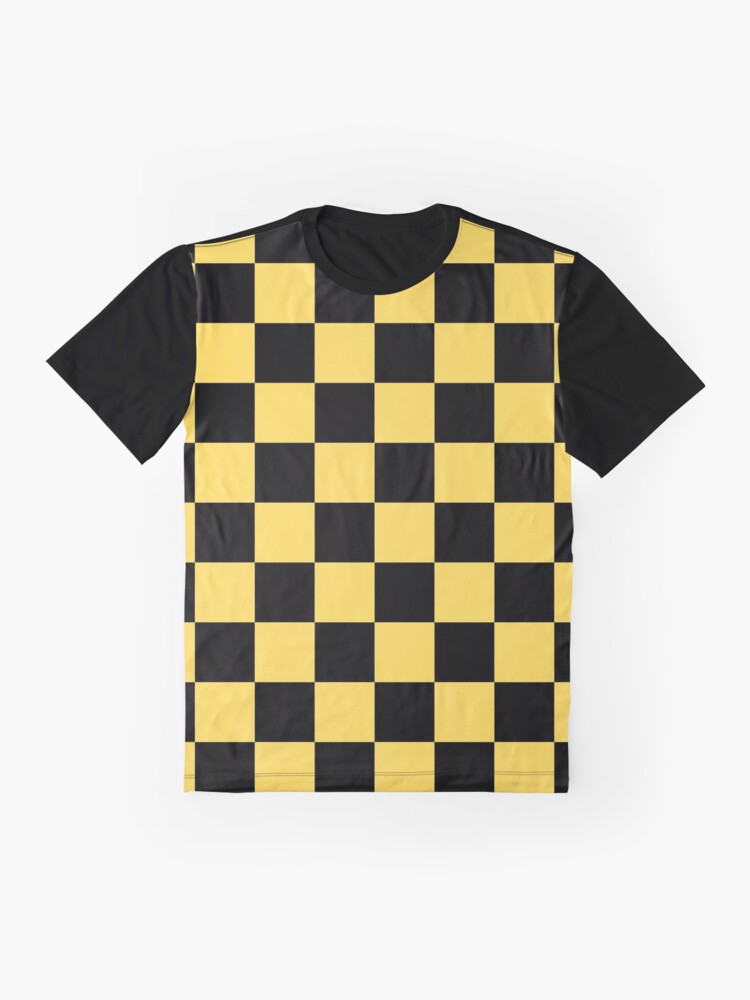 "Black and Yellow Checkered" T-shirt for Sale by starrylite | Redbubble ...