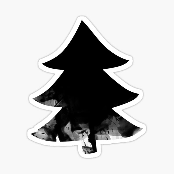 "black pine tree" Sticker by Maportia | Redbubble