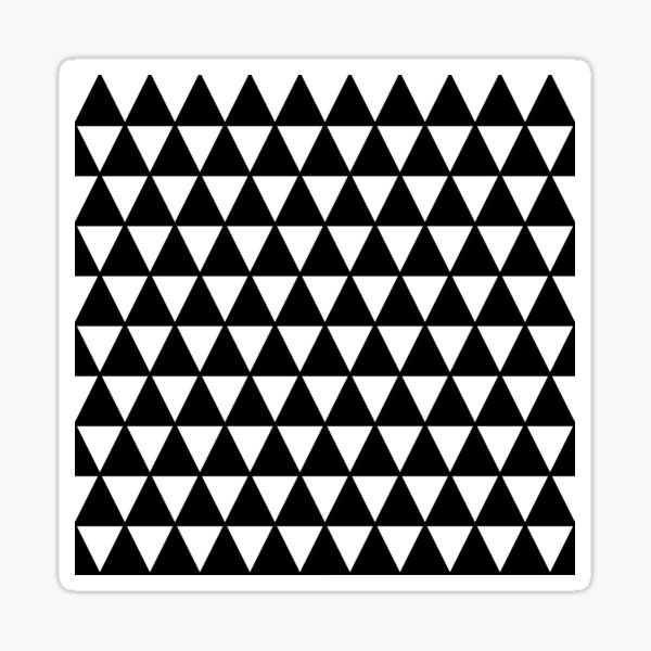 "Black and White Triangle" Sticker for Sale by starrylite | Redbubble