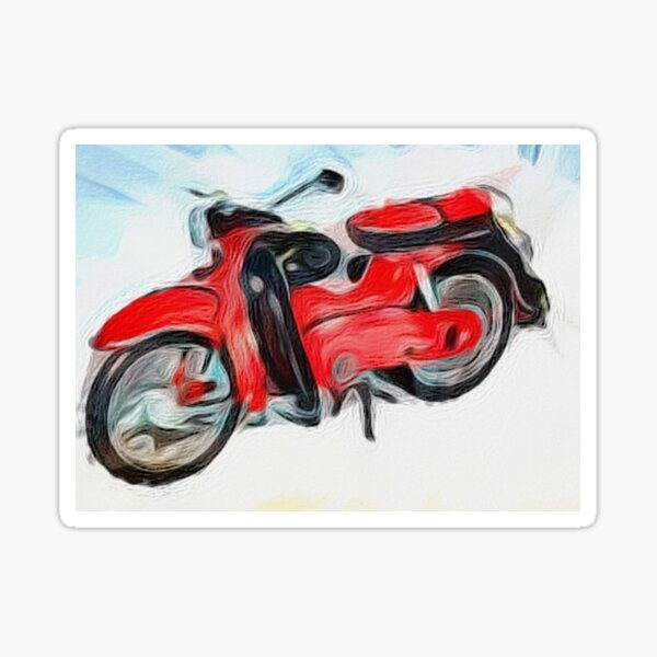 "Moped, Motorcycle, Motor cycle" Sticker for Sale by mh107 | Redbubble