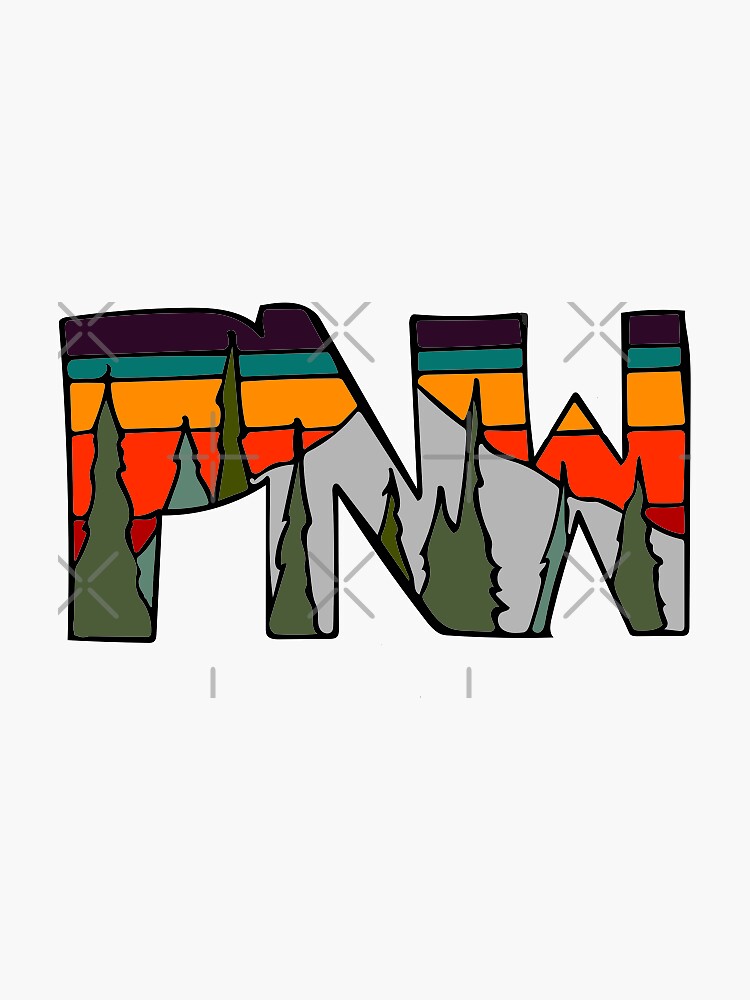 "PNW Sticker" Sticker for Sale by afisher18 | Redbubble