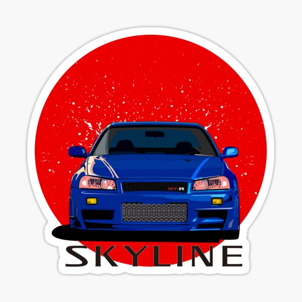 "nissan skyline r34" Sticker by dgallego | Redbubble