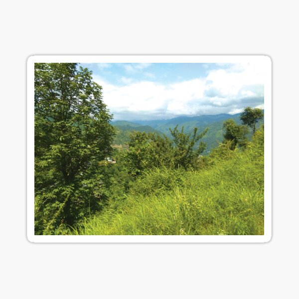 "Real Beautiful Green Hills" Sticker for Sale by hutofdesigns | Redbubble