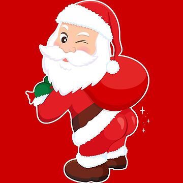 "Santa's Butt" Sticker for Sale by zeno27 | Redbubble
