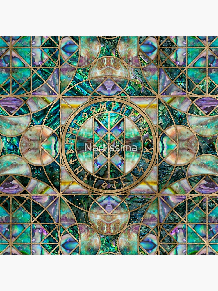 "Web of Wyrd The Matrix of Fate -Abalone Shell " Art Print for Sale by ...