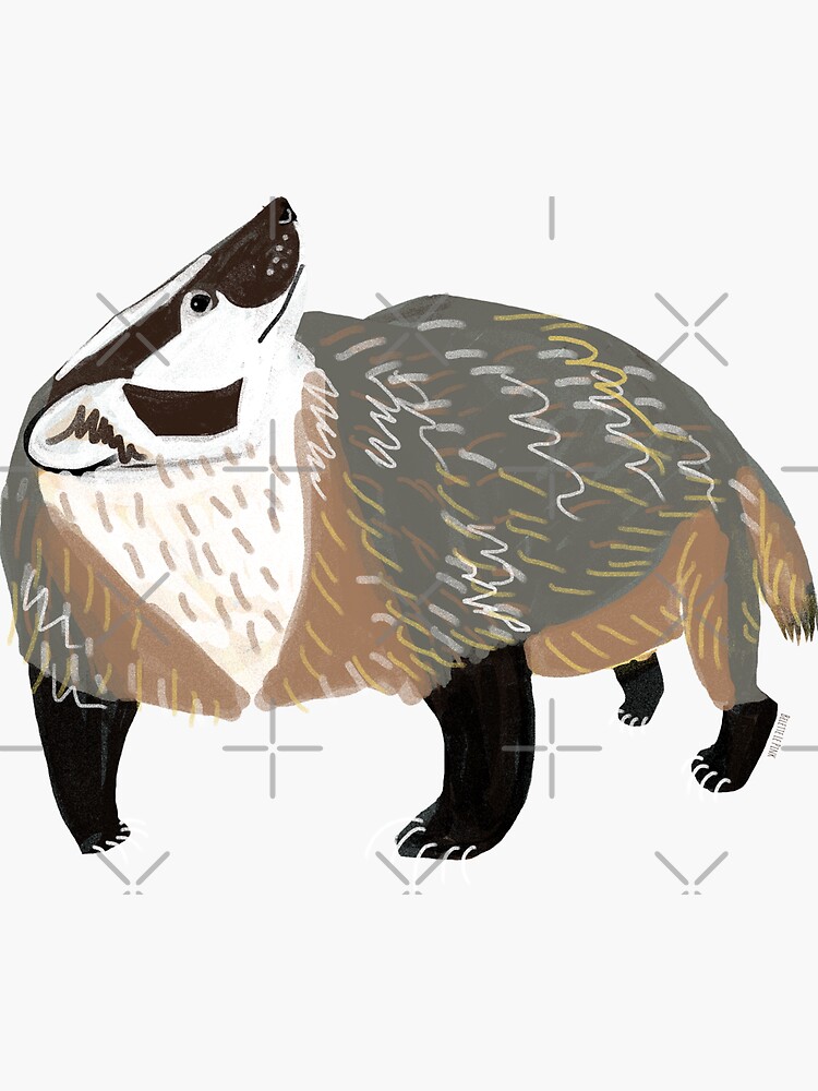Pegatina «Tejón americano occidental» de belettelepink | Redbubble