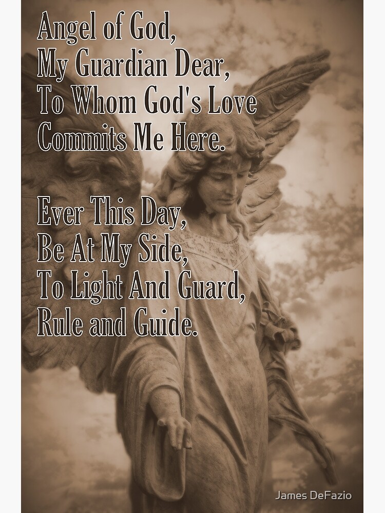 "Guardian Angel Prayer" Poster by jimde | Redbubble