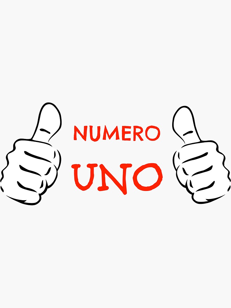 "Numero Uno" Sticker by miniverdesigns | Redbubble