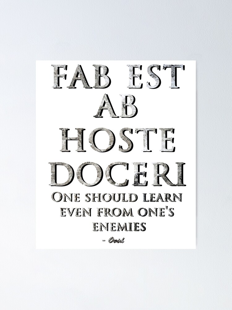"Fab est from hoste doceri" Poster by mofoto | Redbubble