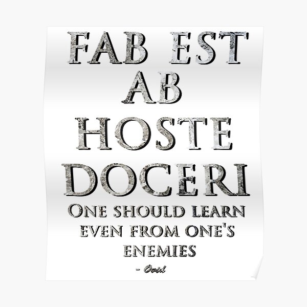 "Fab est from hoste doceri" Poster by mofoto | Redbubble