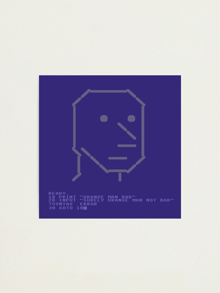 "Commodore 64 NPC Meme" Photographic Print for Sale by sortyourshirt ...