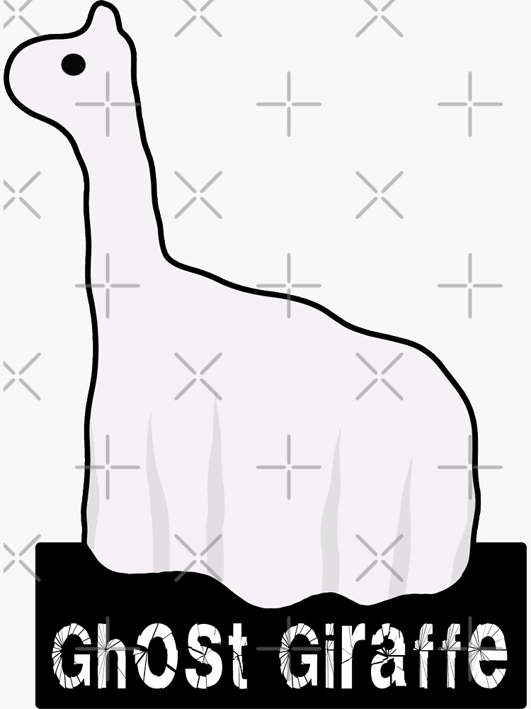 "Ghost Giraffe, a cute original drawing by Derrick G. Wood" Sticker by ...