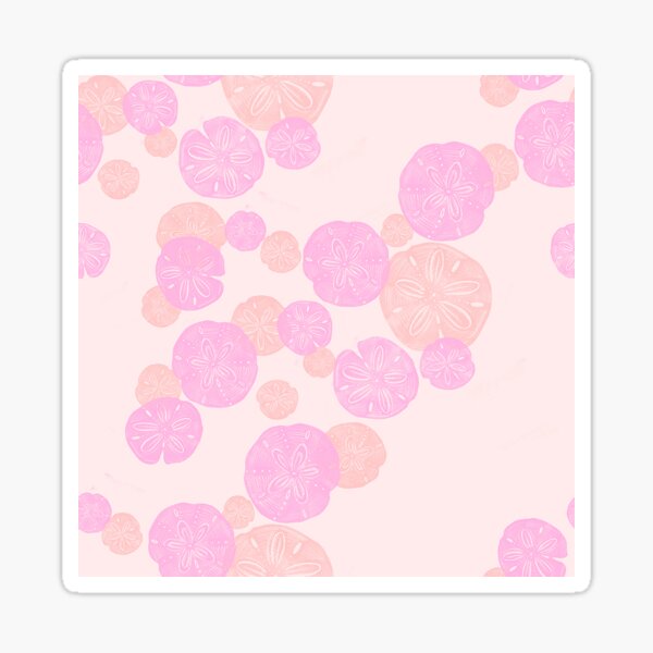 "Pink Sand Dollar Pattern" Sticker by lindseygillart | Redbubble