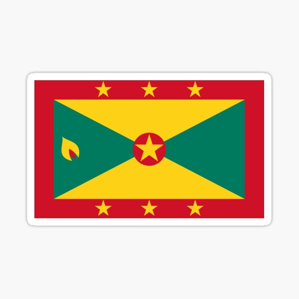 "Flag of Grenada" Sticker by MrsFlags | Redbubble