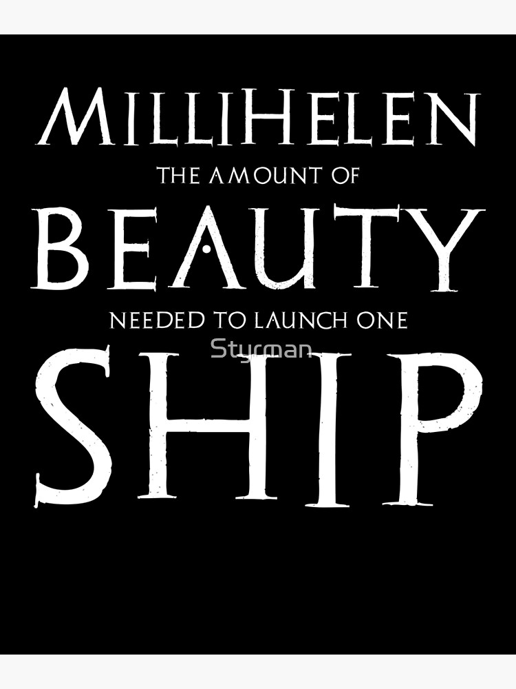 "MilliHelen - Helen Of Troy Trojan War Greek Mythology" Poster by ...