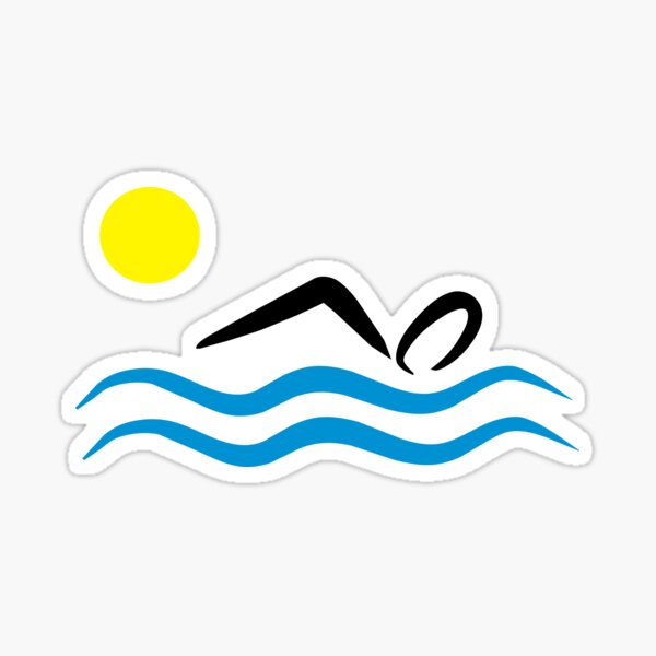 "swim" Sticker by Vectorqueen | Redbubble
