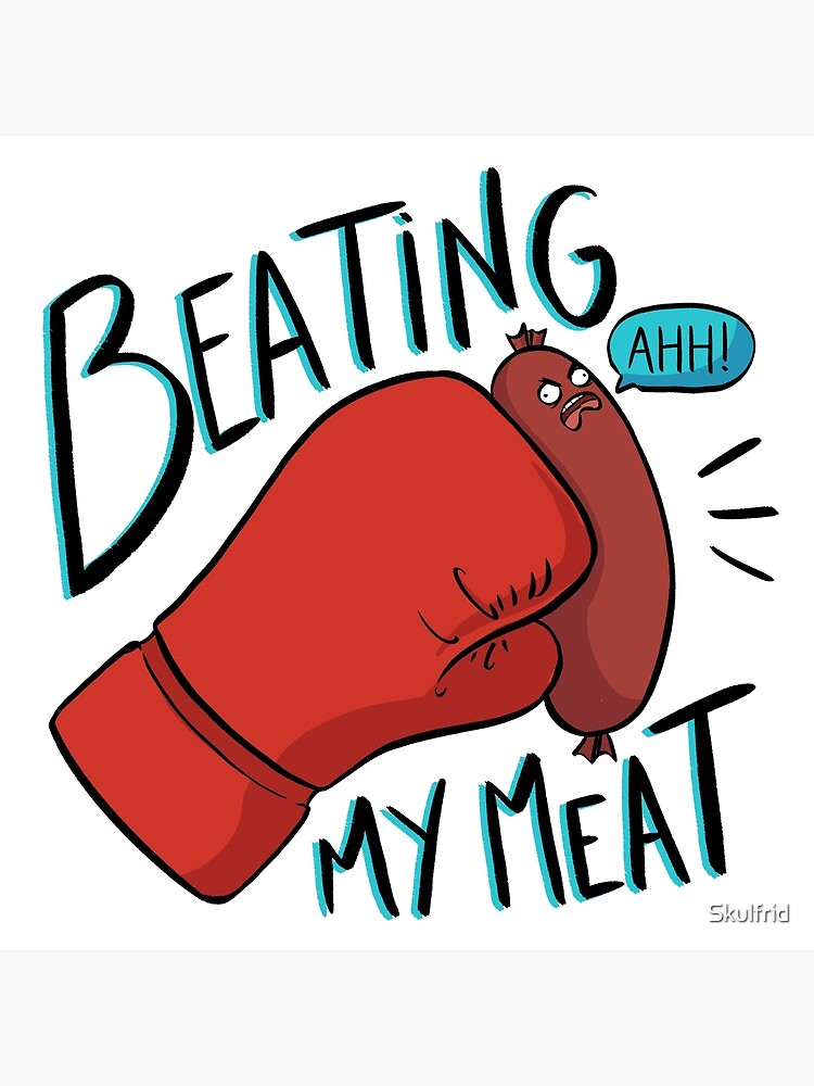 "Beating My Meat" Canvas Print for Sale by Skulfrid | Redbubble