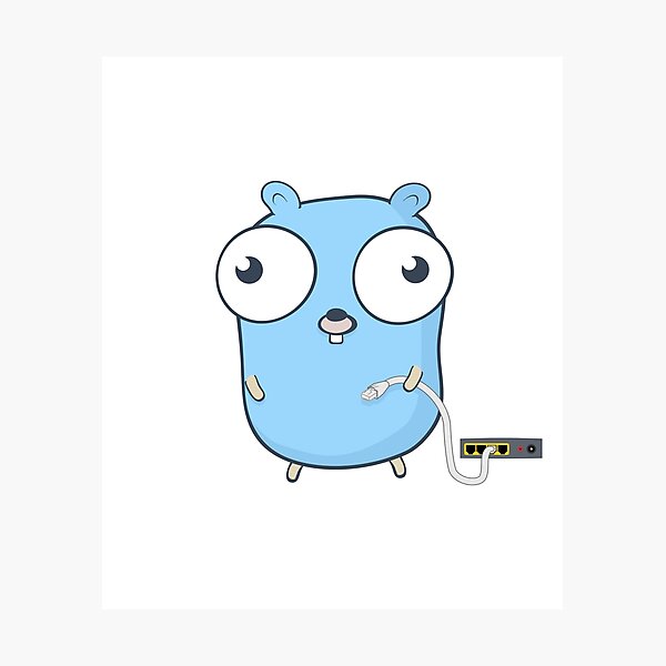 "Golang Gopher Logo: Netzwerk" Fotodruck von hellkni9ht | Redbubble