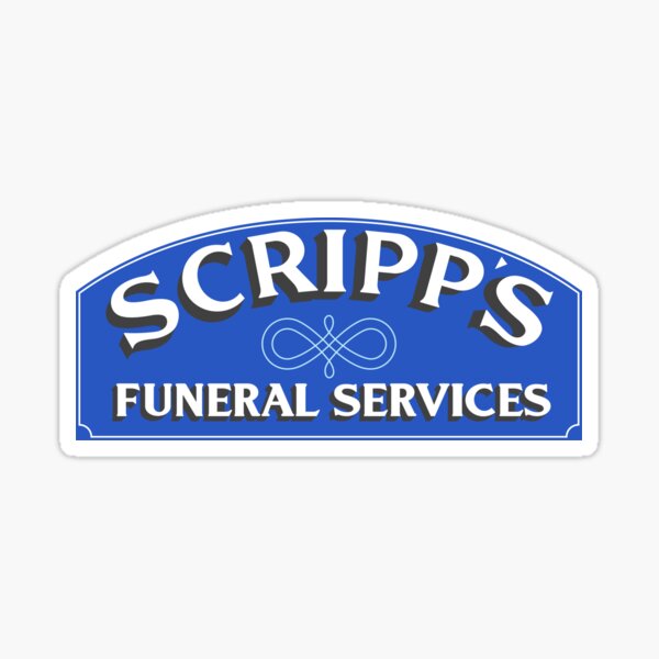 "Scripps Funeral Services" Sticker for Sale by ChrisOrton | Redbubble