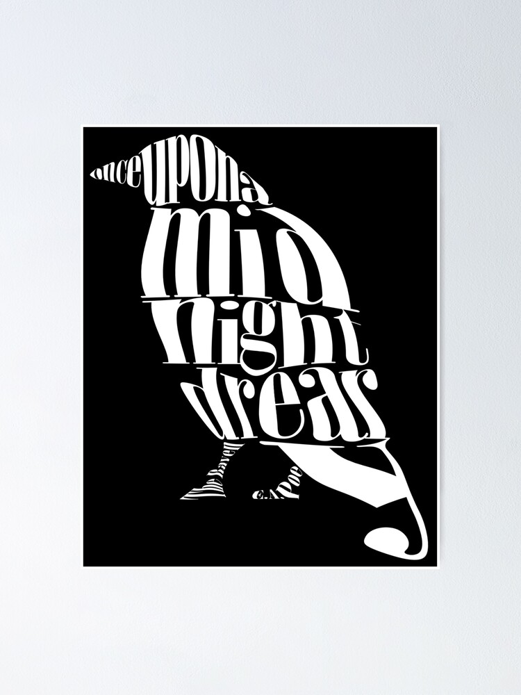 "Raven Word Art" Poster by MargaretFuller | Redbubble