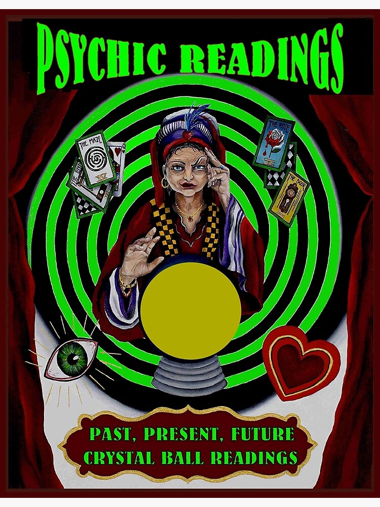 PSYCHIC READINGS : Vintage Gypsy Fortune Teller Print Premium Matte ...