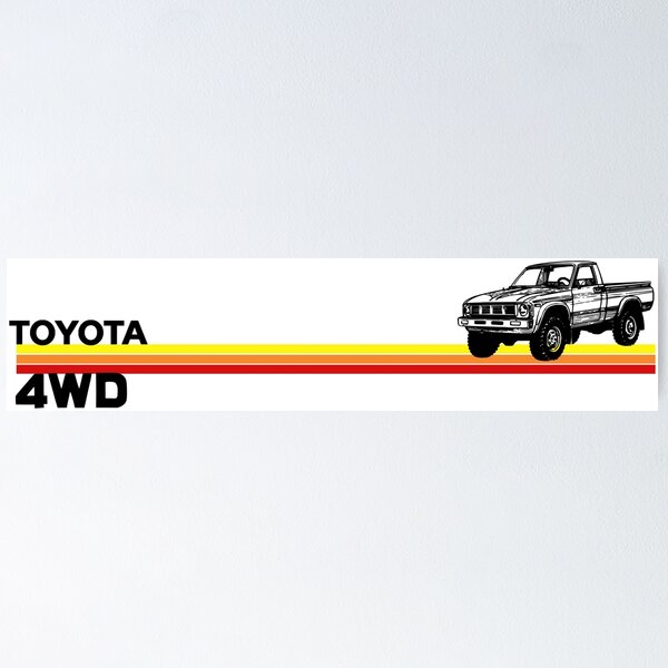 "Toyota 4WD Truck Retro Stripes" Poster for Sale by RadStripes | Redbubble