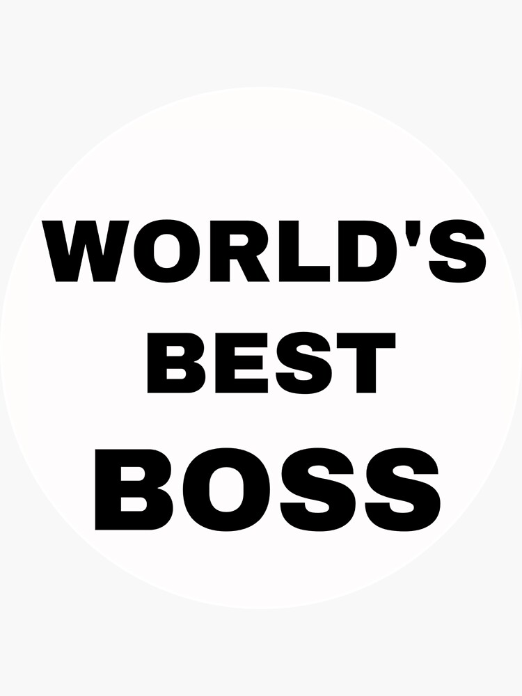 "World's Best Boss" Sticker by alwaysnicole | Redbubble