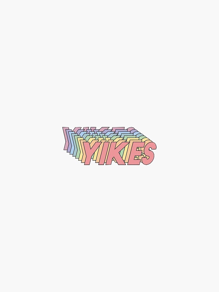 "yikes" Sticker for Sale by shopariana1993 | Redbubble