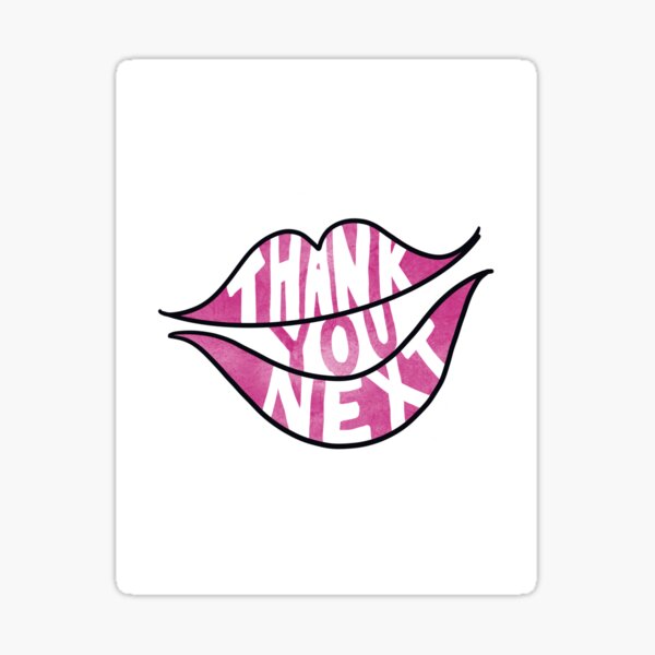 "Thank you next" Sticker for Sale by g2munson | Redbubble