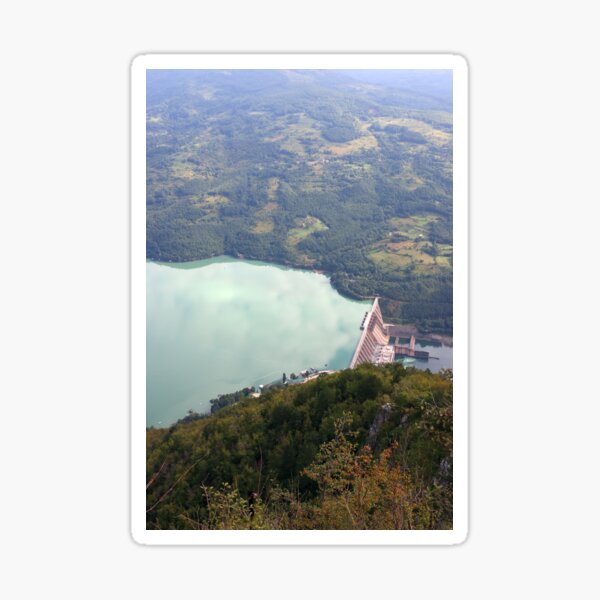 "hydroelectric power plant on river landscape" Sticker for Sale by ...